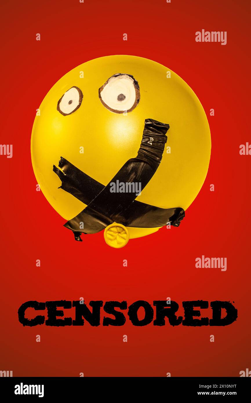 Speech balloon censorship hi-res stock photography and images - Alamy