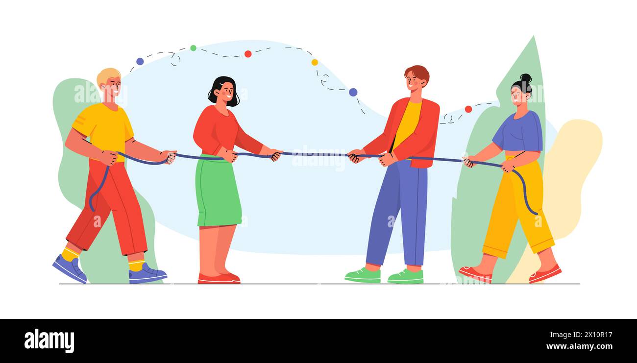 Strength pull pulling competition Stock Vector Images - Alamy