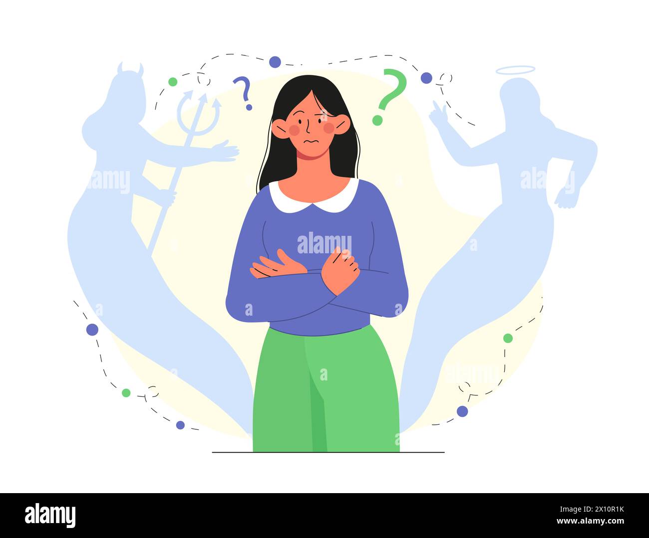 Devil or angel vector concept Stock Vector Image & Art - Alamy