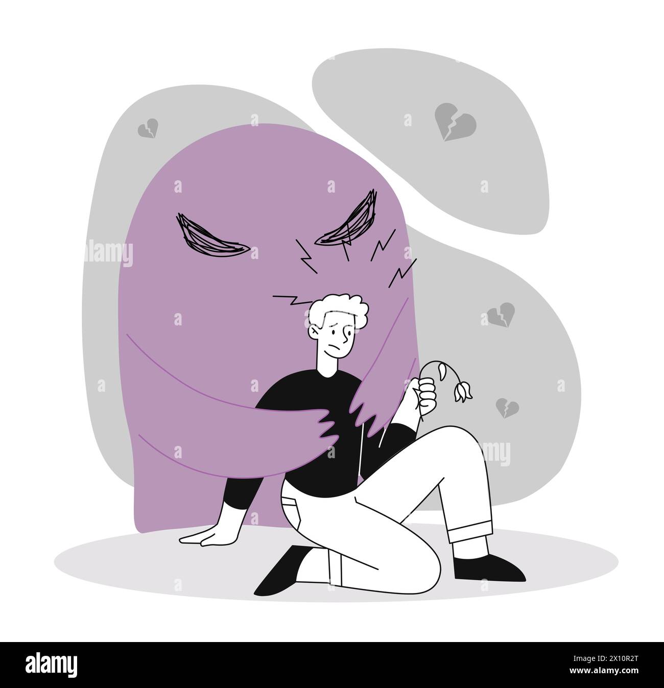 Depressed man sitting head Stock Vector Images - Alamy