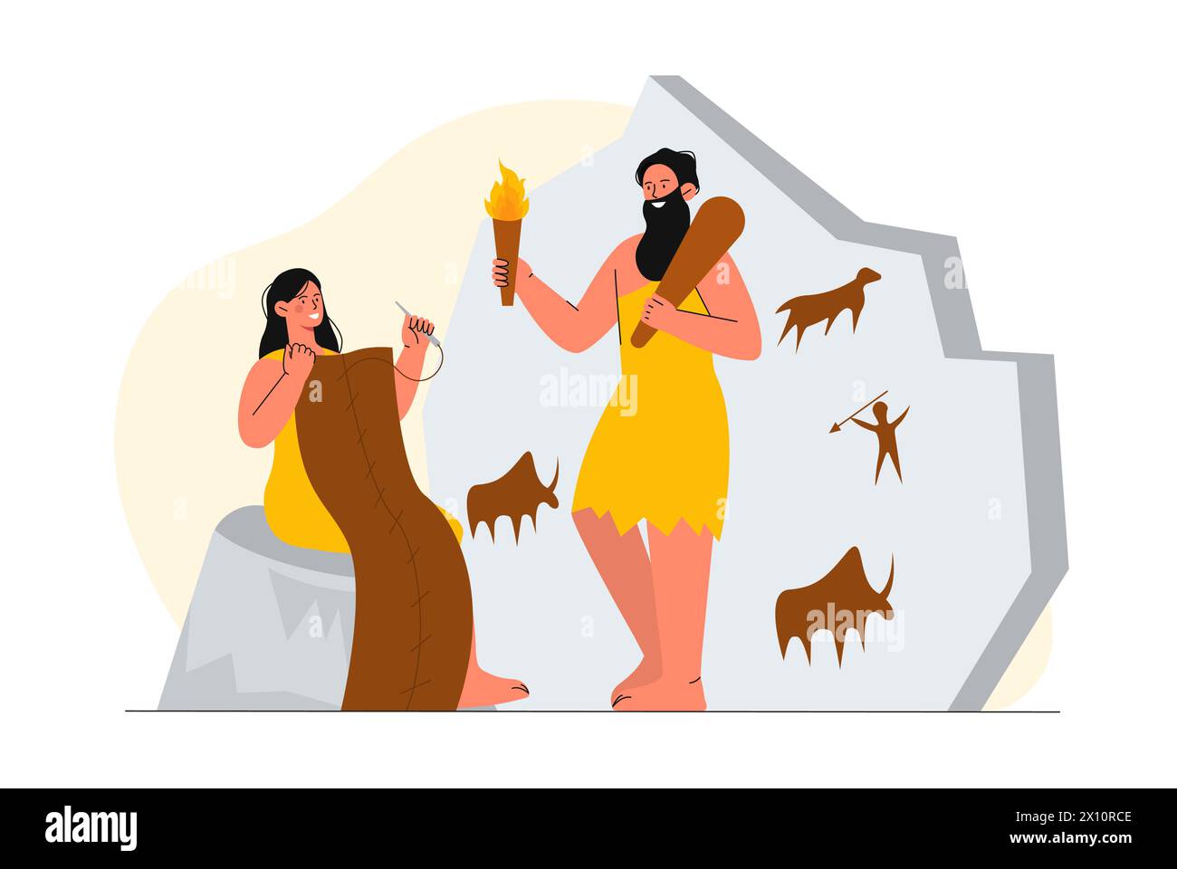 Primitive people vector concept Stock Vector Image & Art - Alamy
