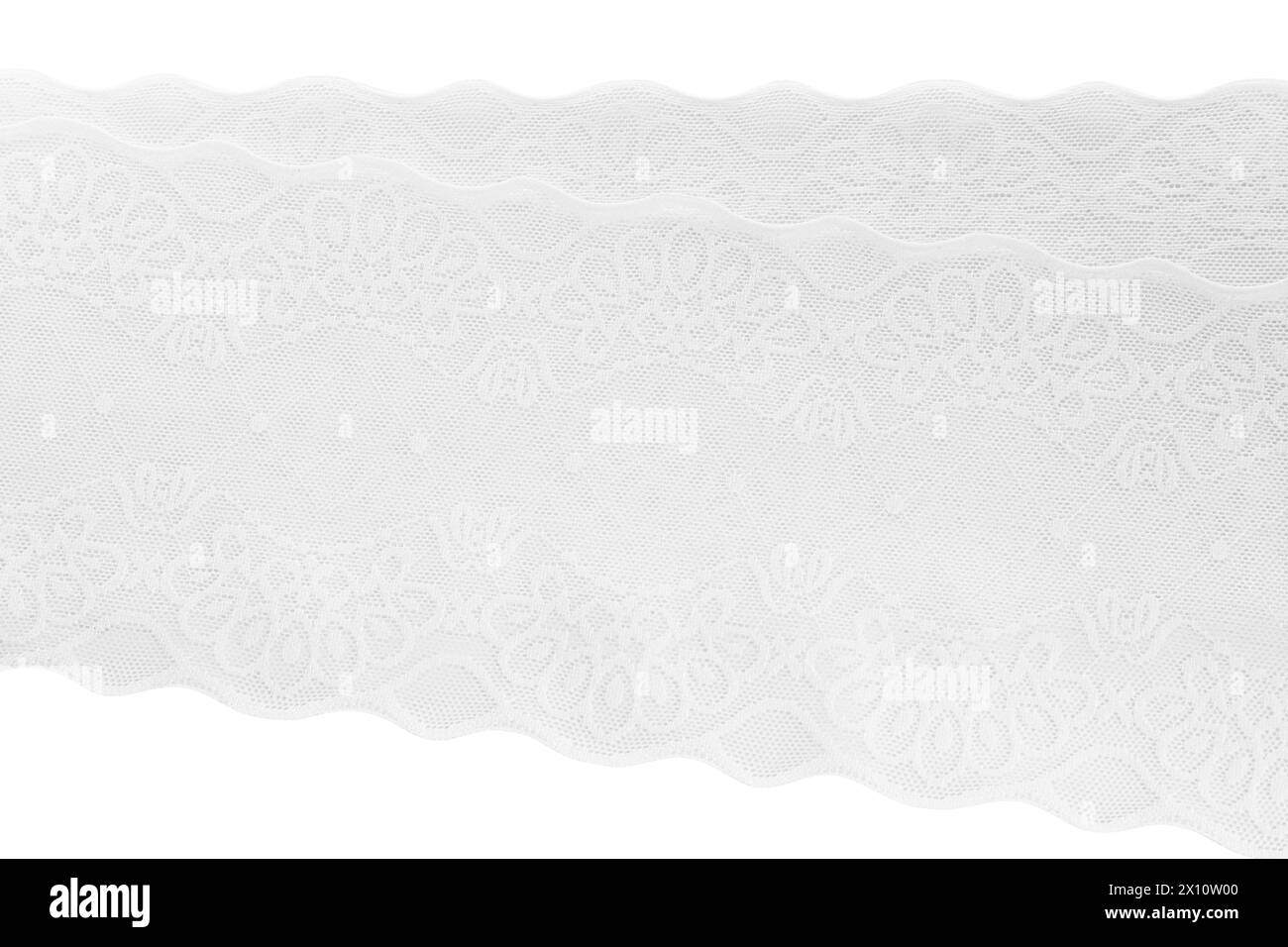 Beautiful lace isolated on white, top view Stock Photo - Alamy