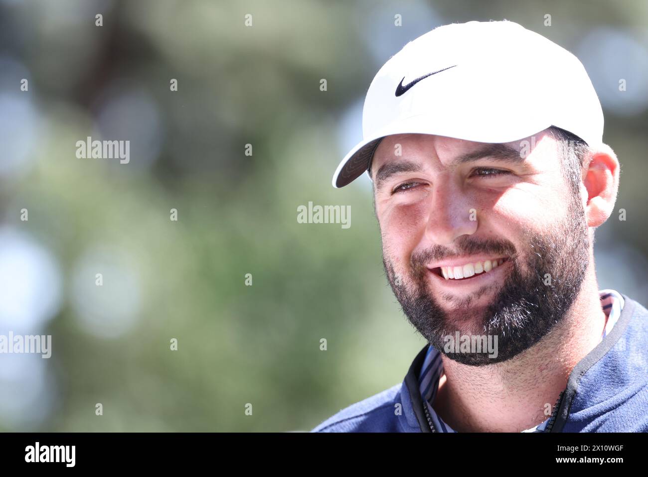 United States' Scottie Scheffler on the 4th hole during the day 2 of ...
