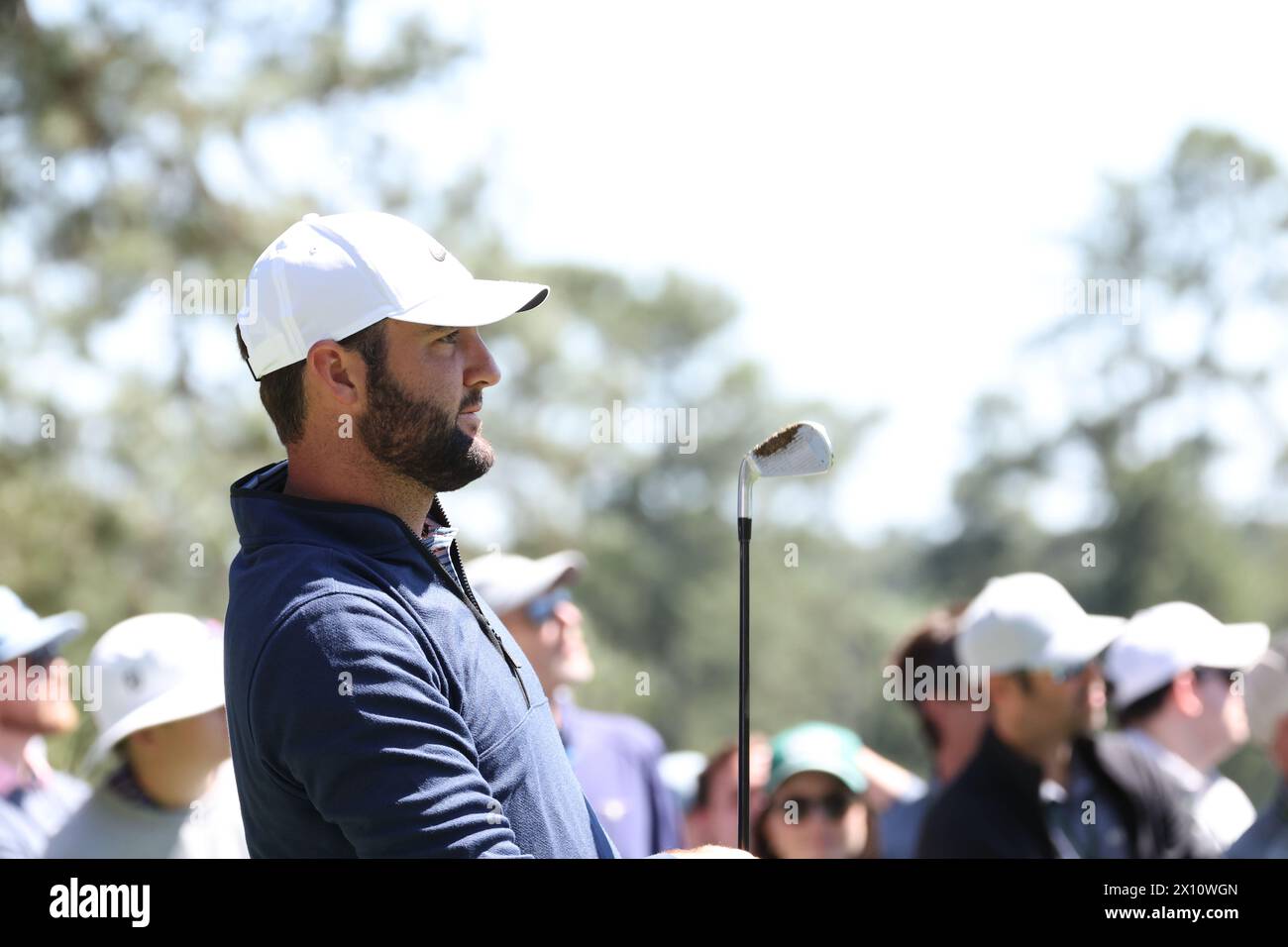 United States' Scottie Scheffler on the 4th hole during the day 2 of ...