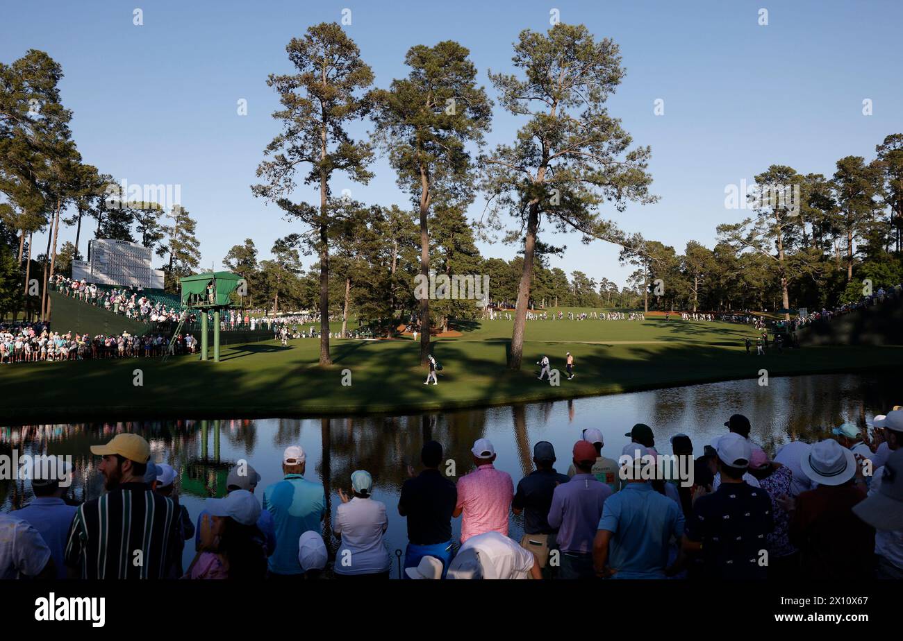 Augusta, United States. 14th Apr, 2024. Scottie Scheffler and Collin ...