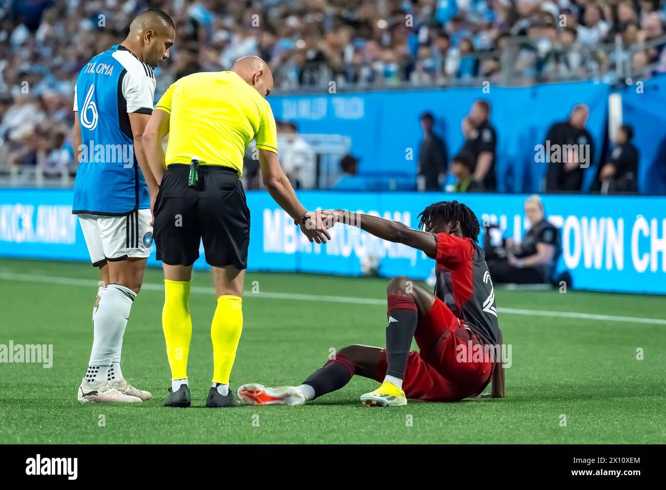 Charlotte, Nc, USA. 13th Apr, 2024. Toronto FC Forward DEANDRE KERR ...
