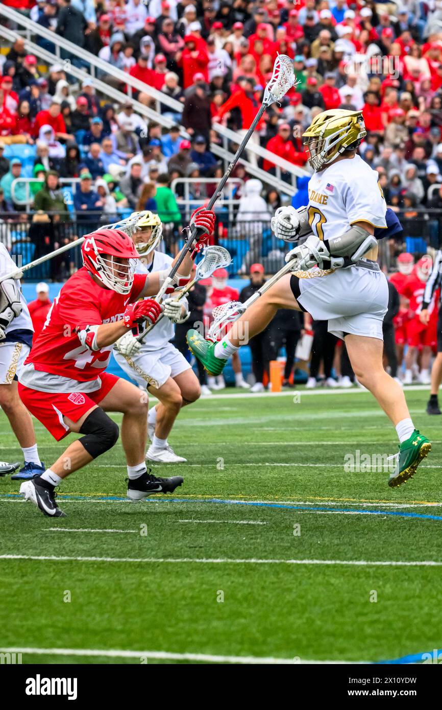 Old Westbury, New York, USA. 14th Apr, 2024. CHRIS KAVANAGH 50 of Notre ...