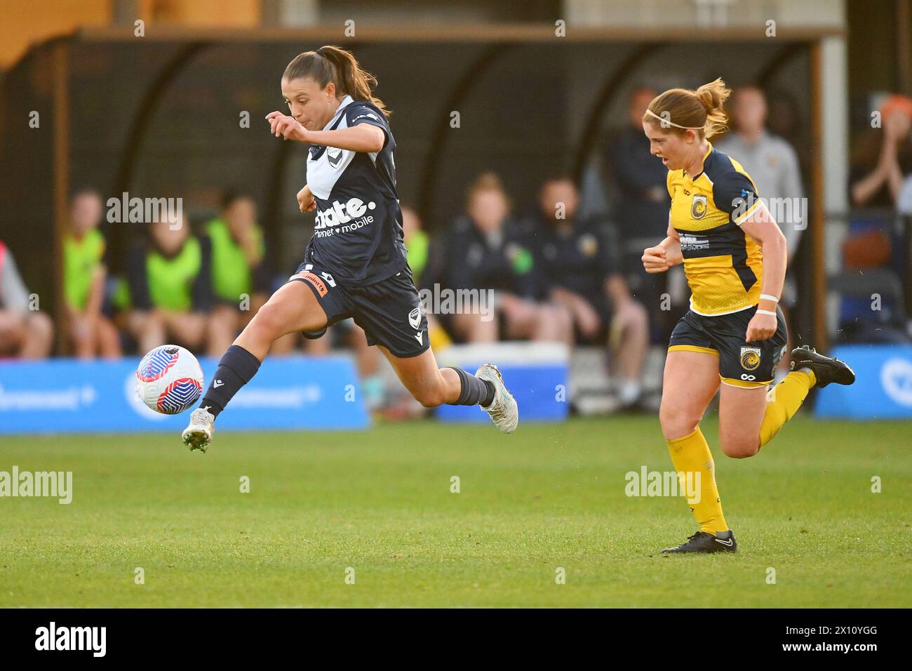 Melbourne, Australia. 14th Apr, 2024. Lia Privitelli of the Victory ...