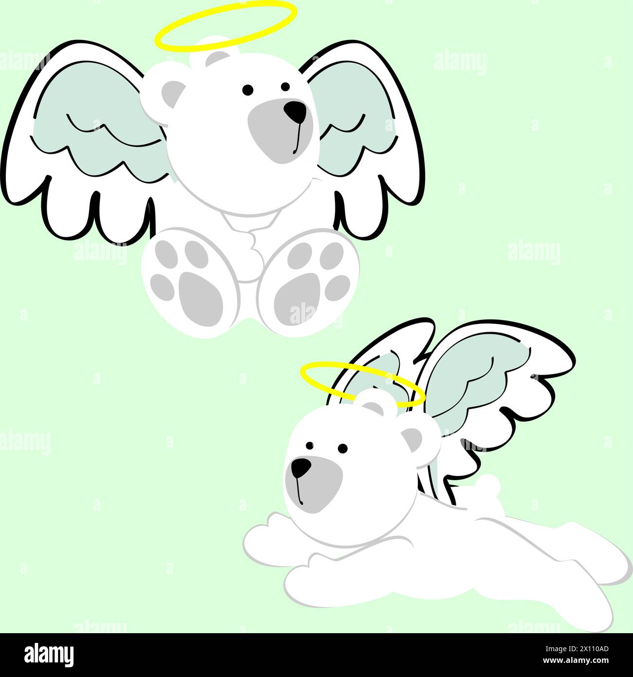 little angel animal cherub cartoon pack collection in vector format ...
