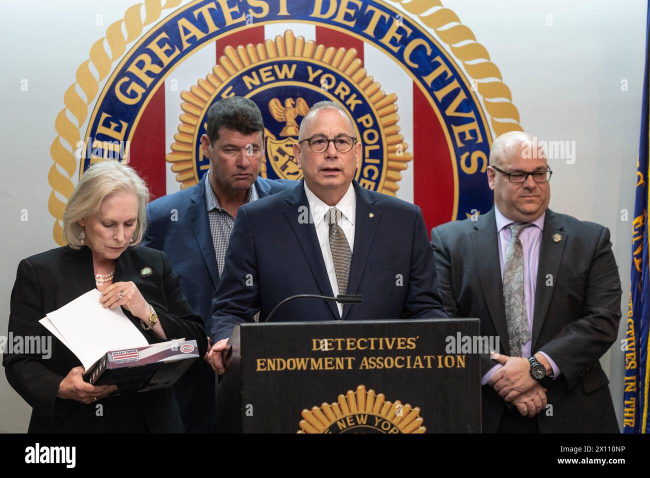 DEA President Paul DiGiacomo speaks during press conference by Senator ...