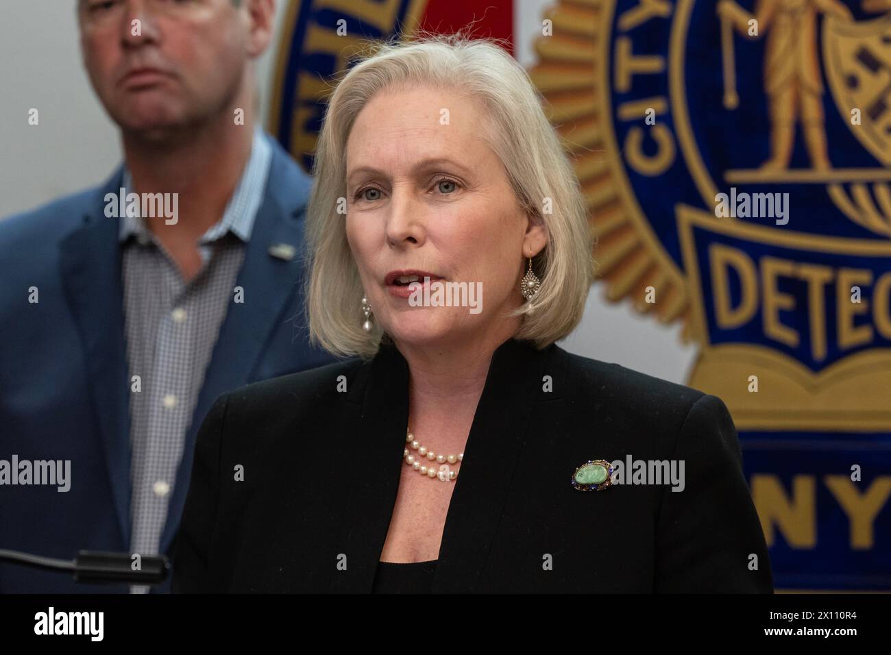 Senator Kirsten Gillibrand speaks during press conference at DEA ...