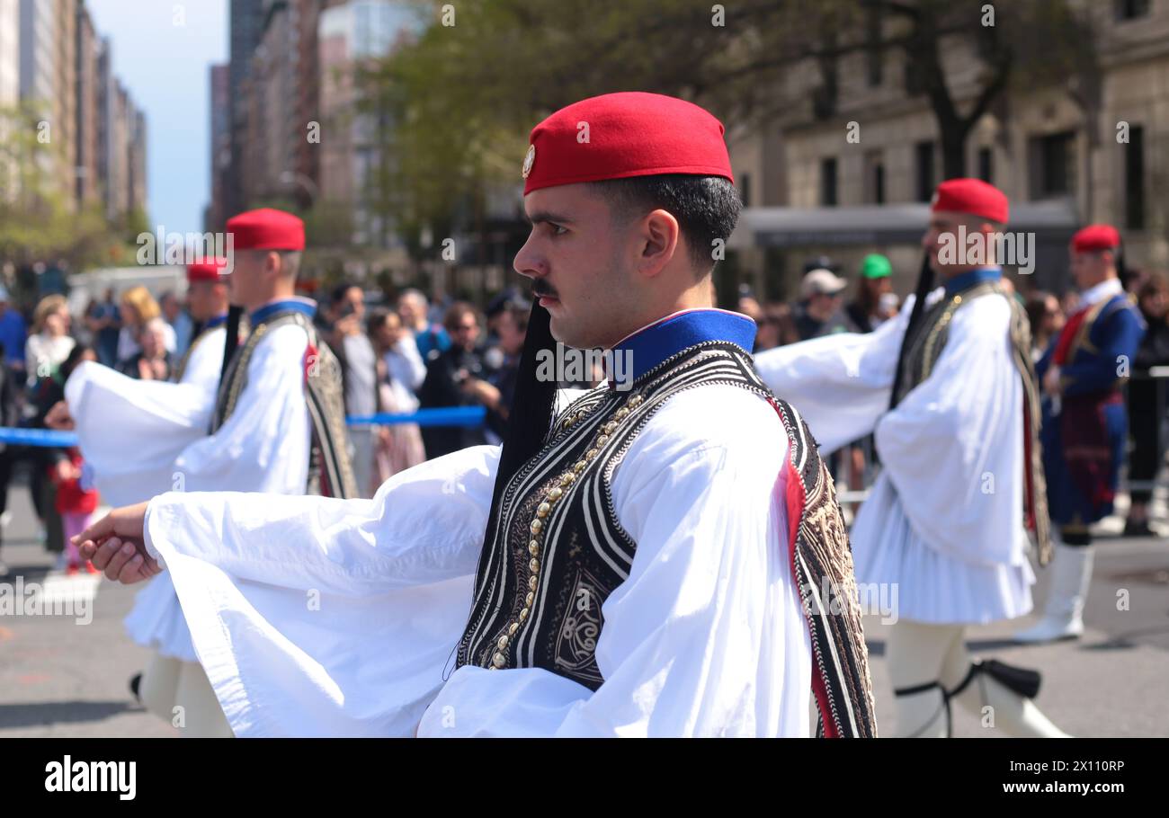 New York, New York - April 14, 2024 : Greek Independence Day parade on ...