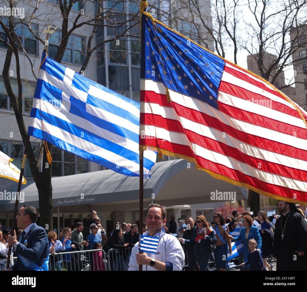 New York, New York - April 14, 2024 : Greek Independence Day parade on ...