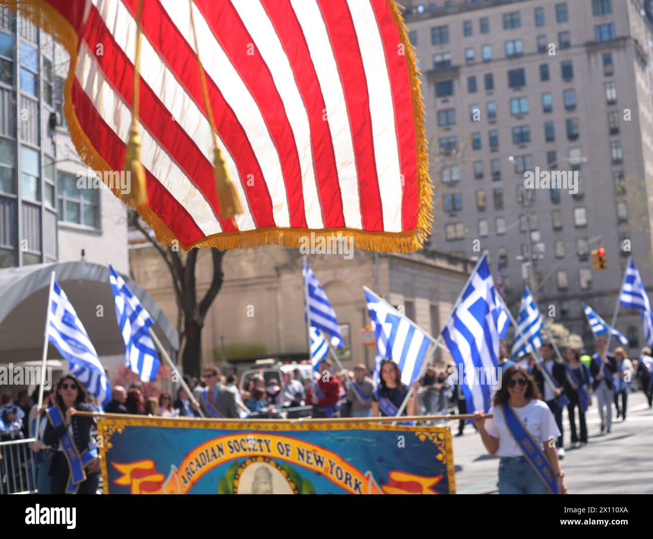 New York, New York - April 14, 2024 : Greek Independence Day parade on ...