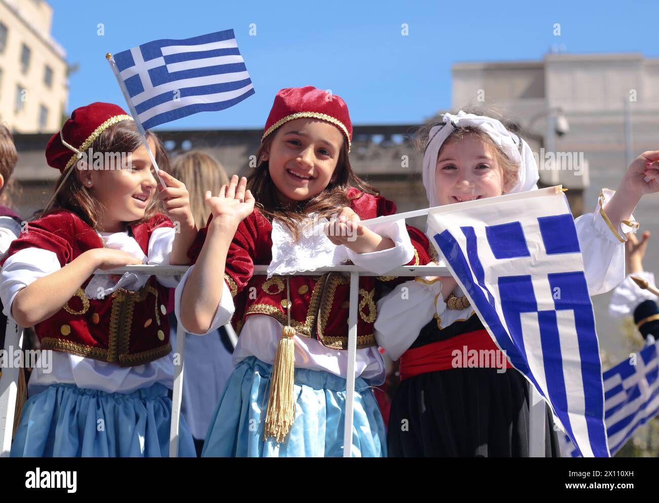 New York, New York - April 14, 2024 : Greek Independence Day parade on ...