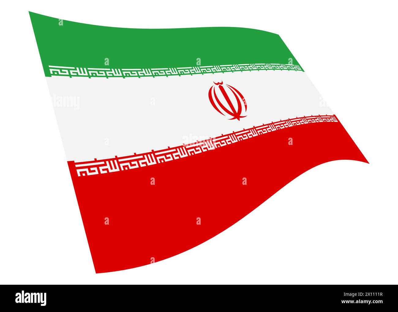 Iran waving flag 3d illustration Stock Photo - Alamy