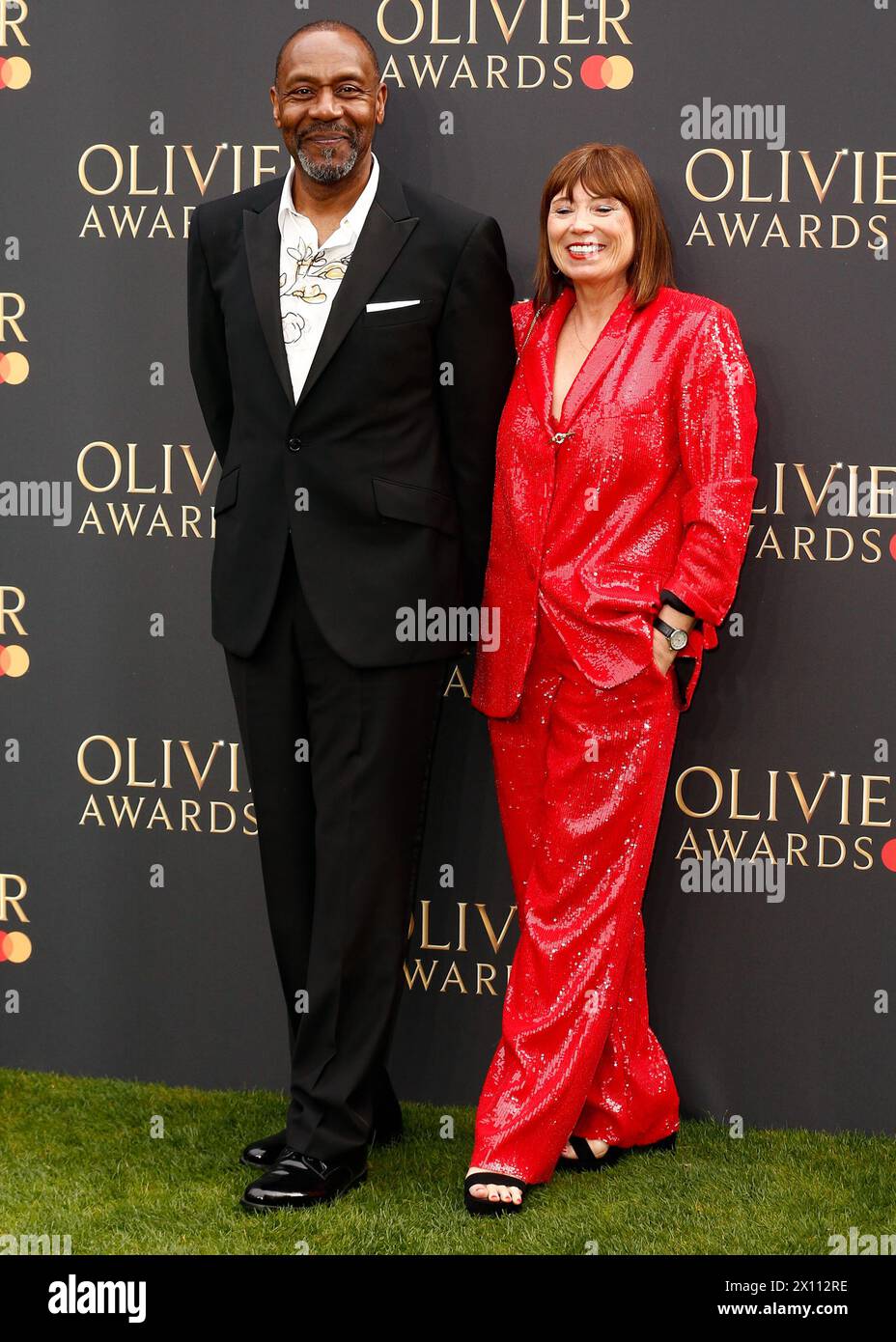 London, UK. 14th Apr, 2024. Lenny Henry and Lisa Makin attend the ...