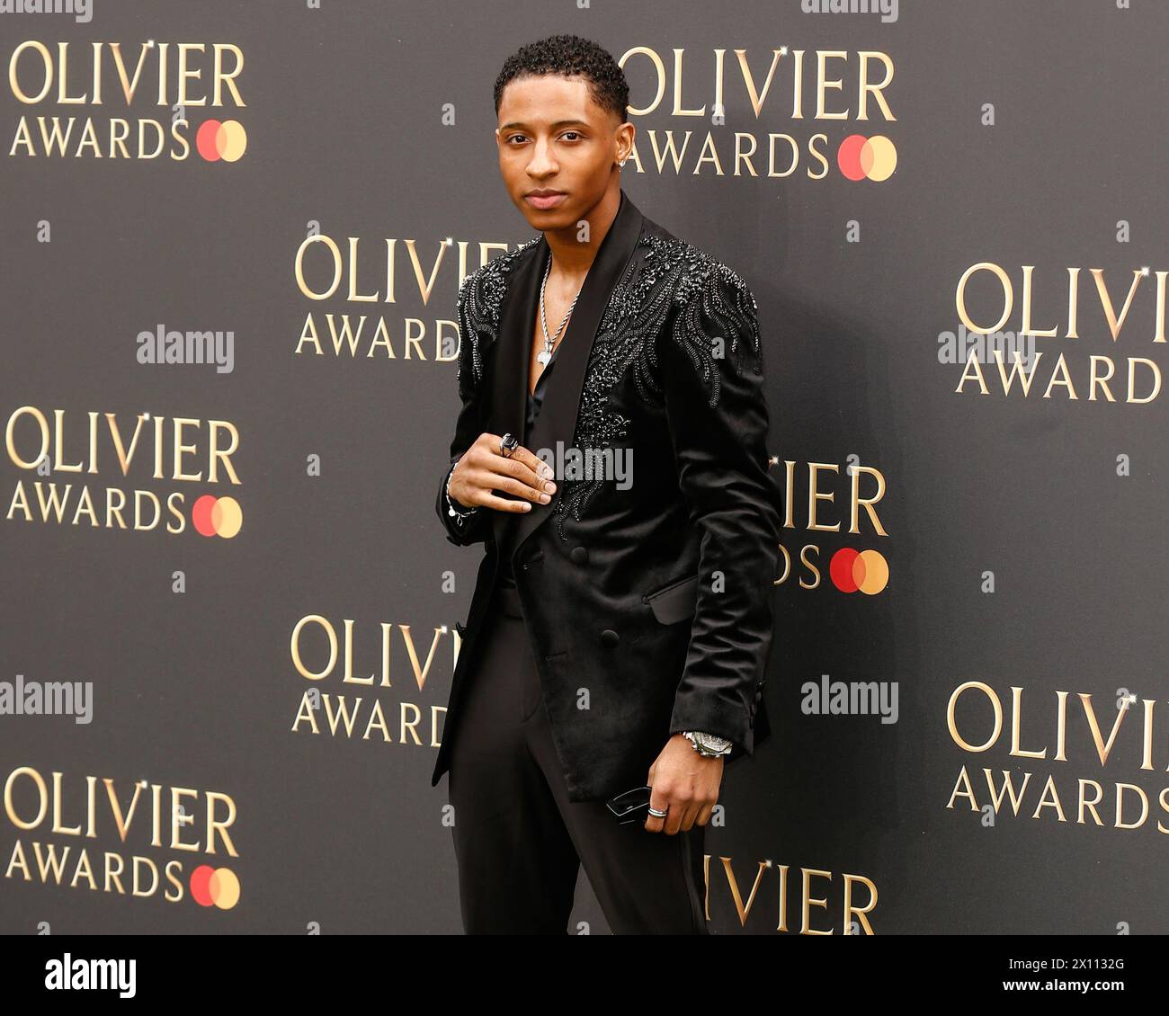 London, UK. 14th Apr, 2024. Myles Frost attends the Olivier Awards 2024 ...