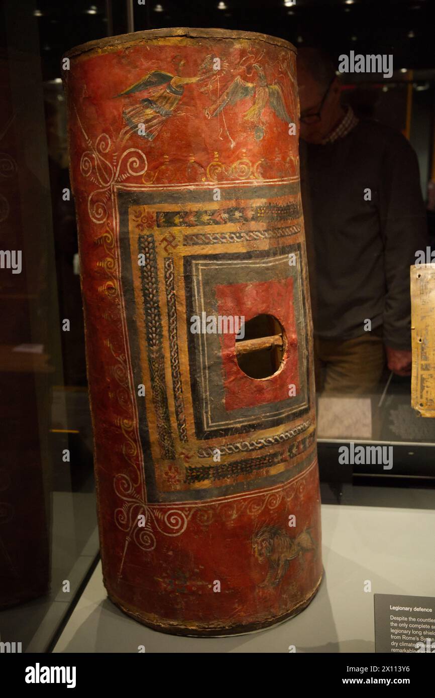 This is the only complete surviving Roman legionary long shield (scutum ...