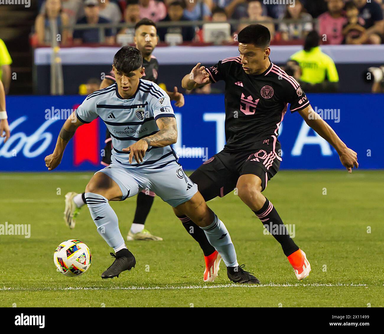 Kansas City, Missouri, USA. 13th Apr, 2024. Sporting KC forward Alan ...