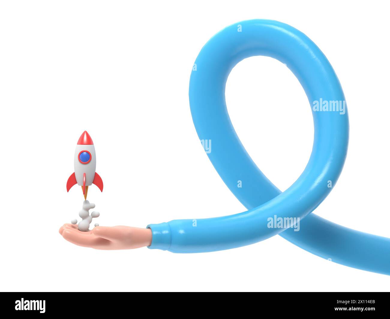 Space rocket takes off Cut Out Stock Images & Pictures - Alamy