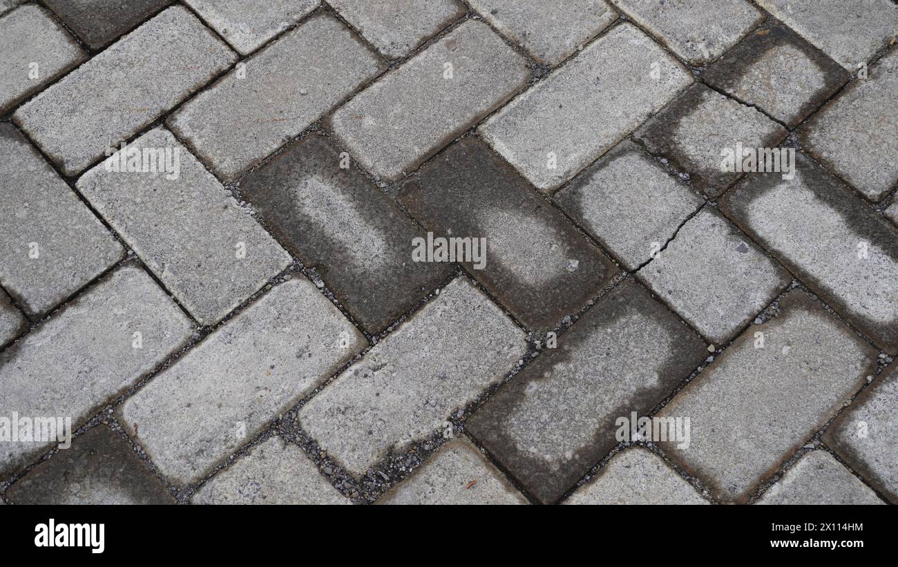 Pattern of gray paving blocks background Stock Photo - Alamy