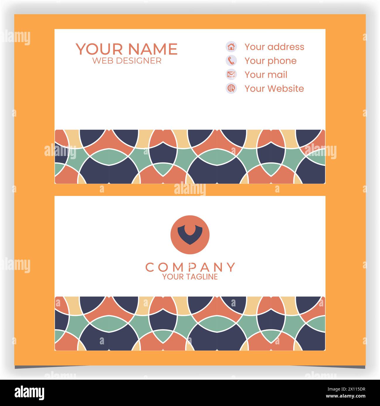 Vector abstract art business card Stock Vector Image & Art - Alamy