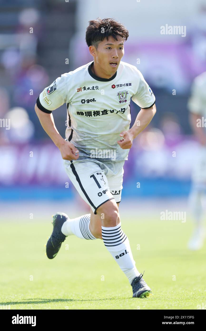 NHK Spring Mitsuzawa Football Stadium, Kanagawa, Japan. 14th Apr, 2024. Kota Osone (MYFC), APRIL ...