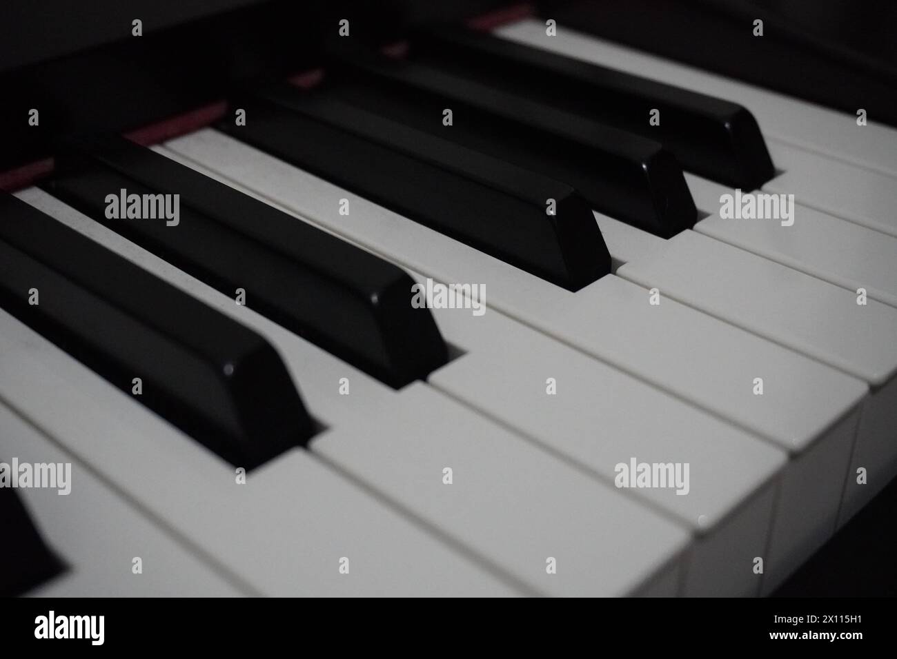 Black and white piano keys close up Stock Photo - Alamy