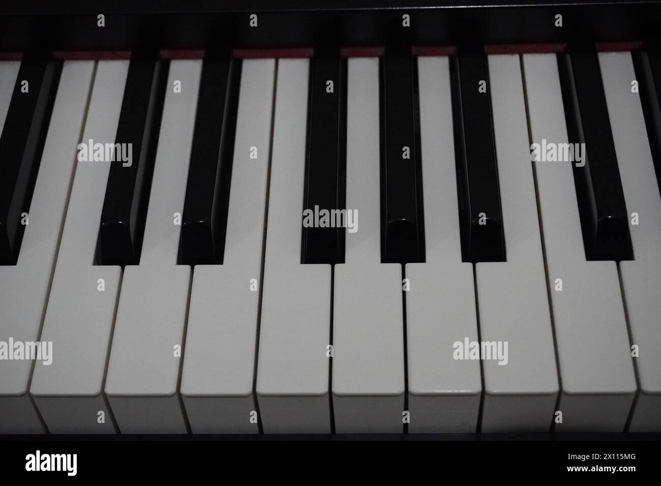 Black and white piano keys close up Stock Photo - Alamy