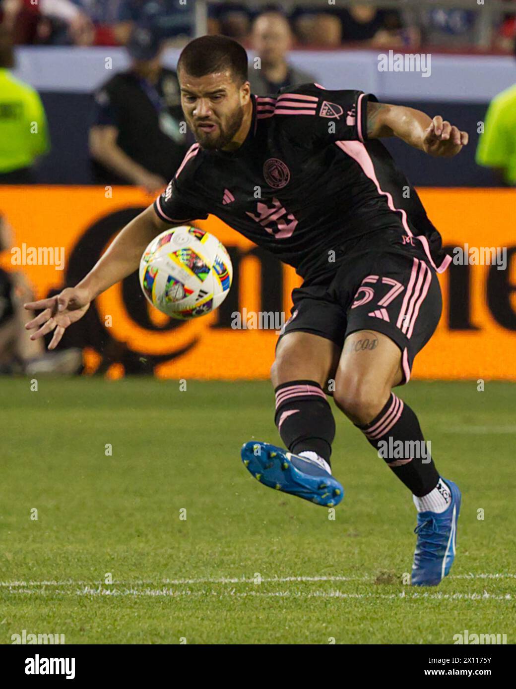 Kansas City, Missouri, USA. 13th Apr, 2024. Inter Miami CF midfielder ...