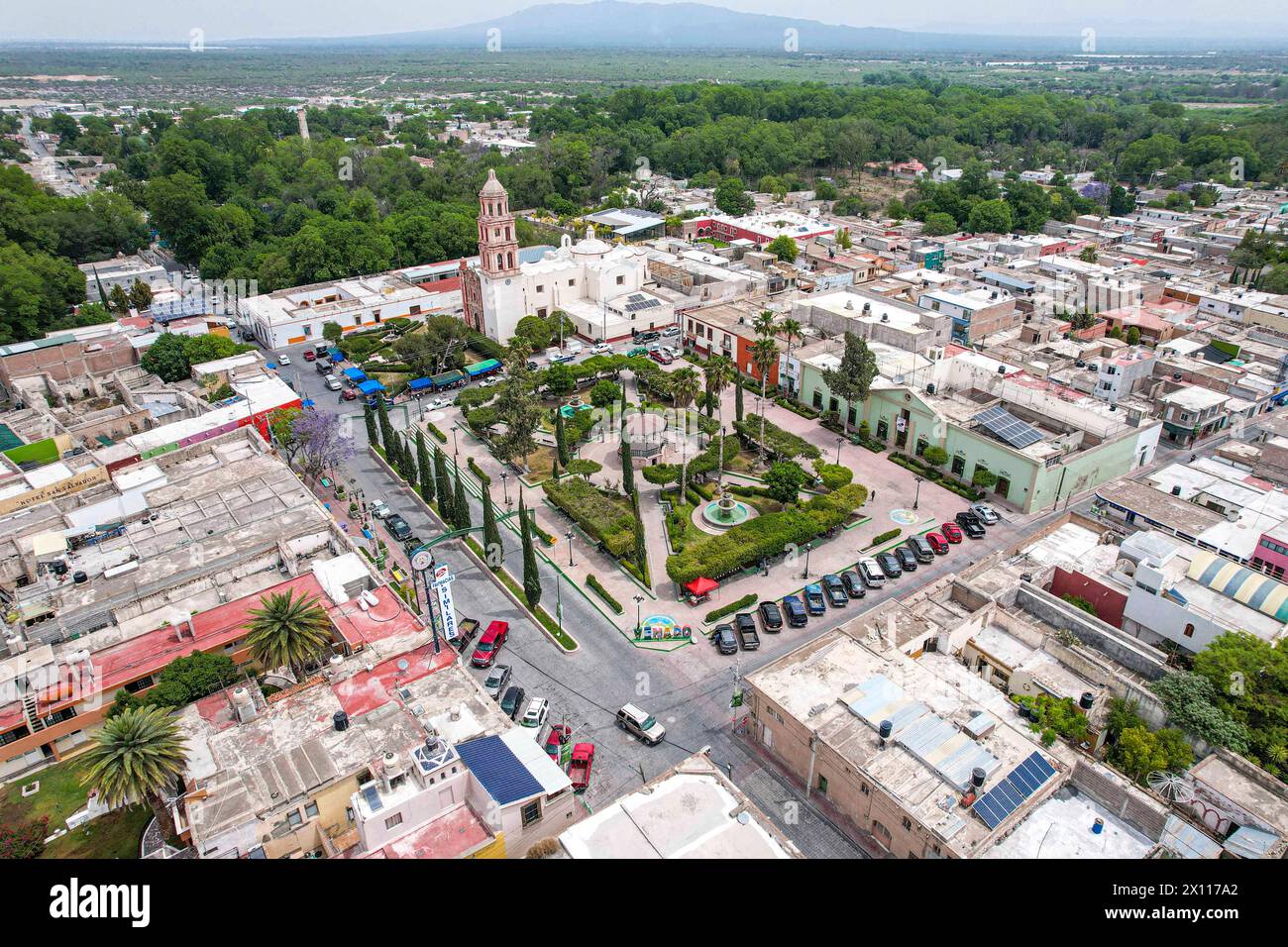 Aerial view of Venado municipality of San Luis Potosí Mexico. (Photo By ...