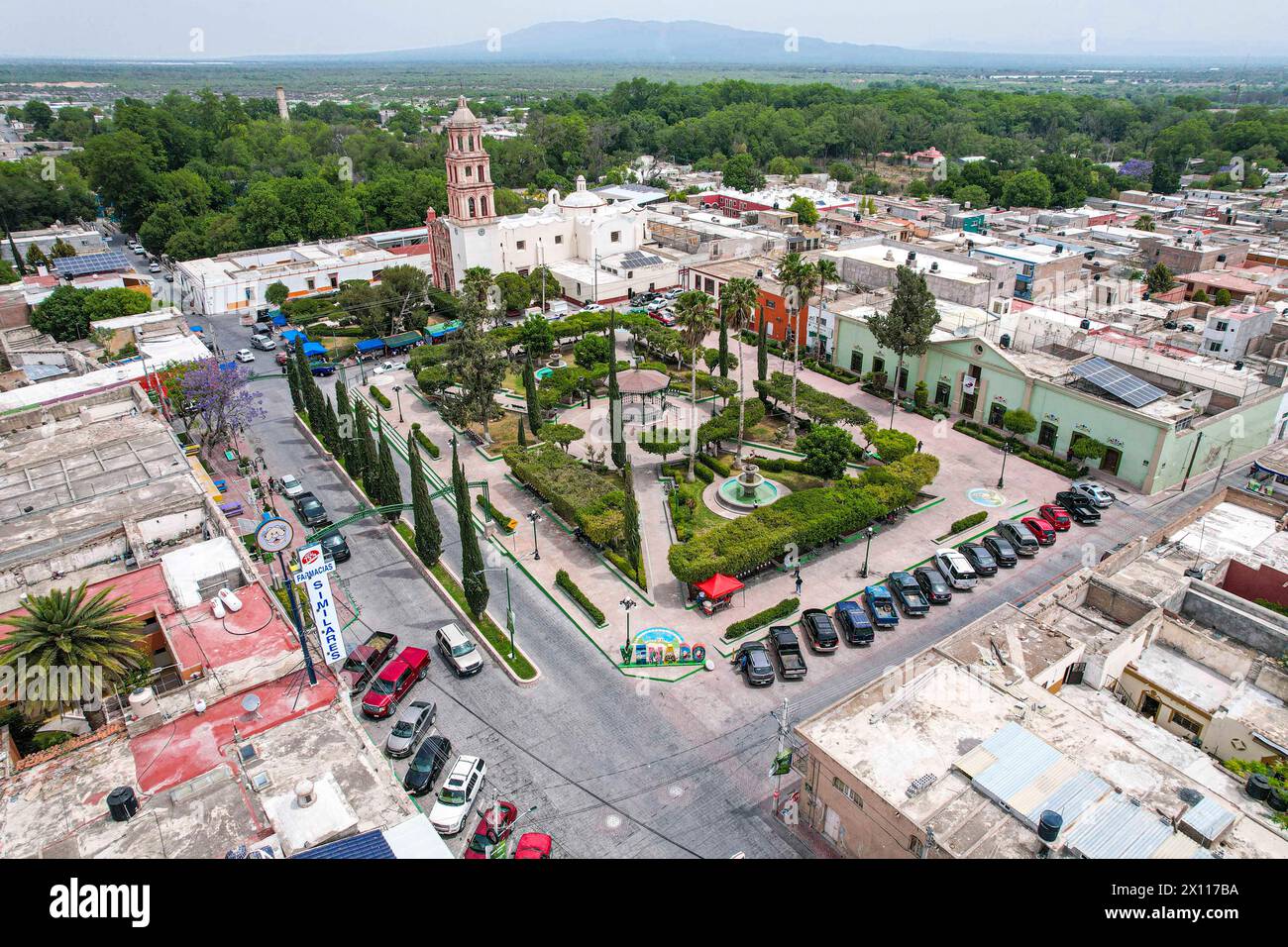 Aerial view of Venado municipality of San Luis Potosí Mexico. (Photo By ...