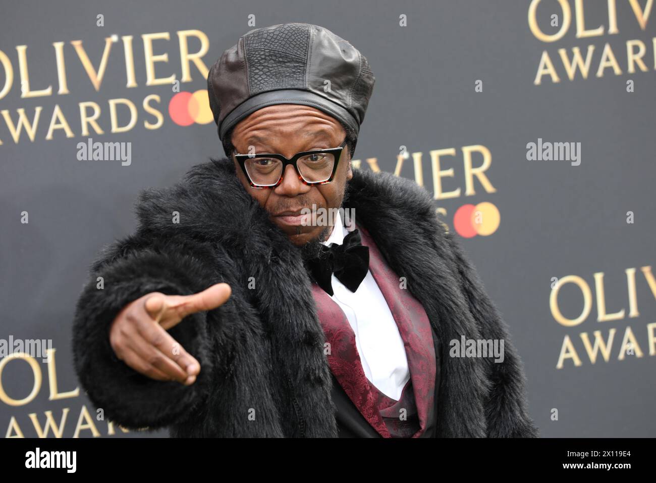 Jonzi D attends Olivier Awards 2024 with Mastercard at Royal Albert ...