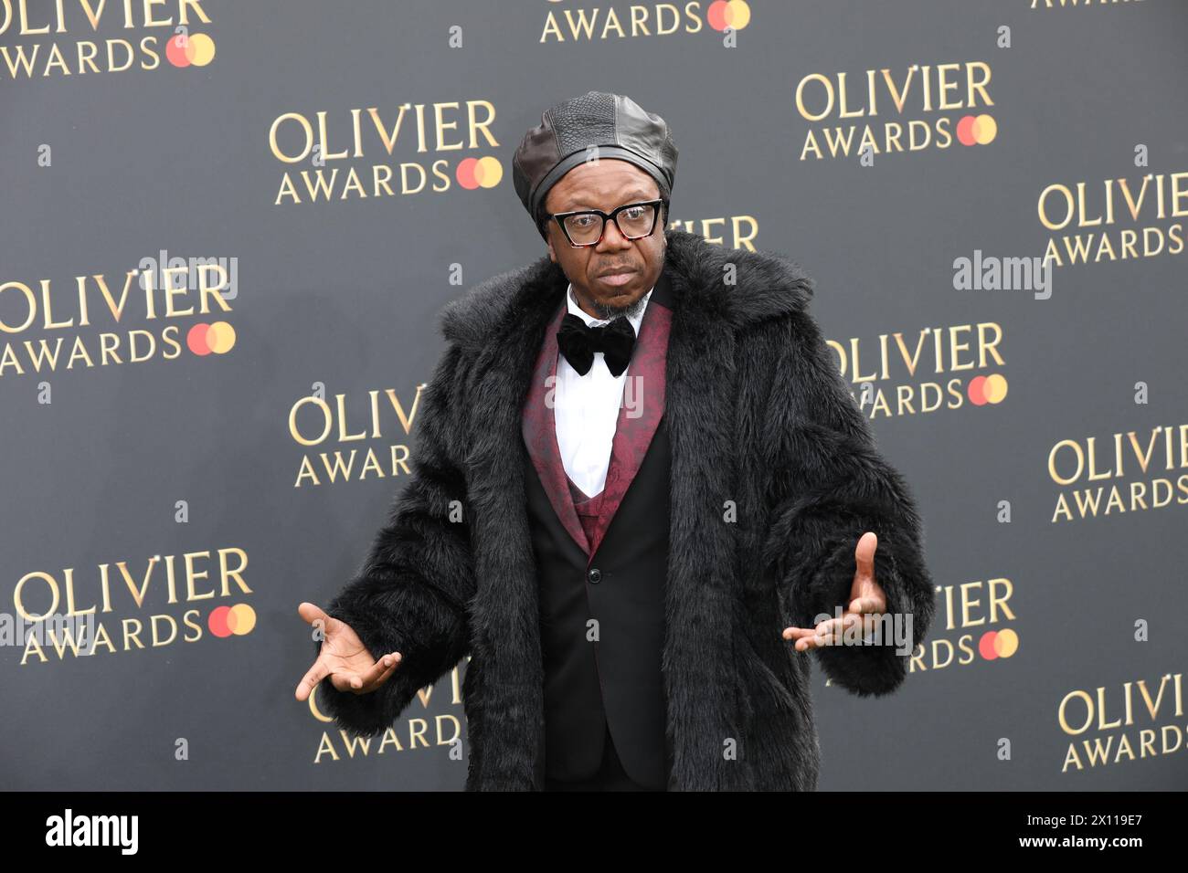 Jonzi D attends Olivier Awards 2024 with Mastercard at Royal Albert ...