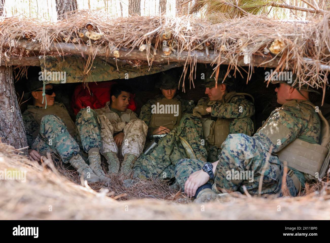 U.S. Marines with Small Unmanned Aerial System School, operate a R80D ...