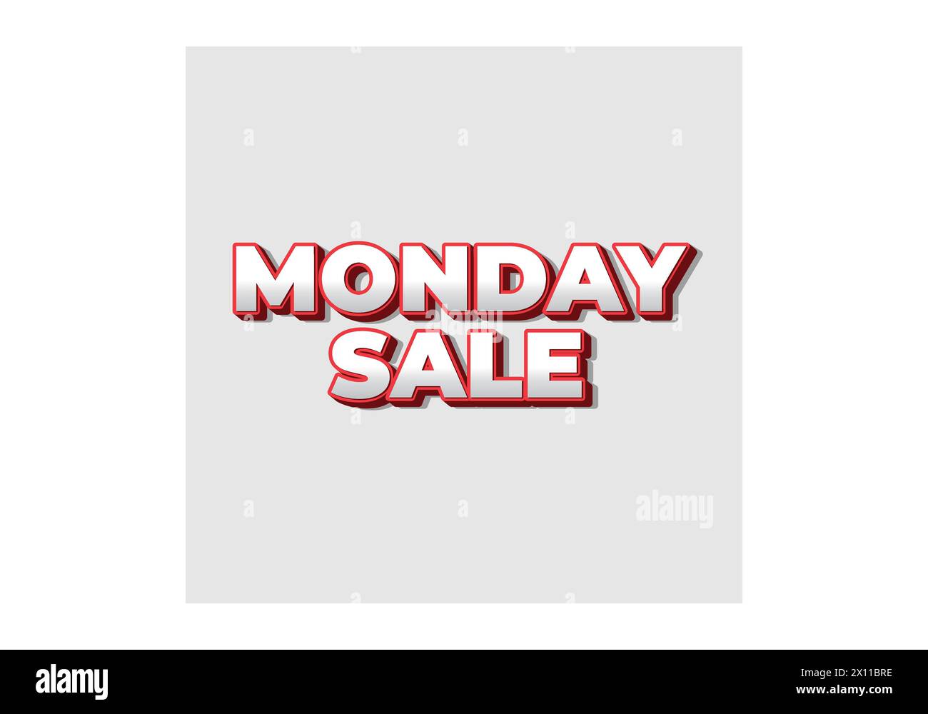 Monday sale. Text effect design in 3D style with eye catching colors ...