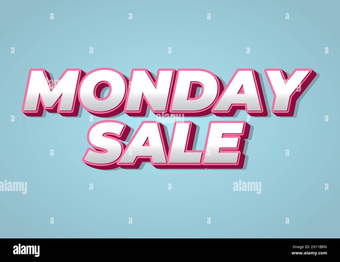Monday sale. Text effect design in 3D style with eye catching colors ...