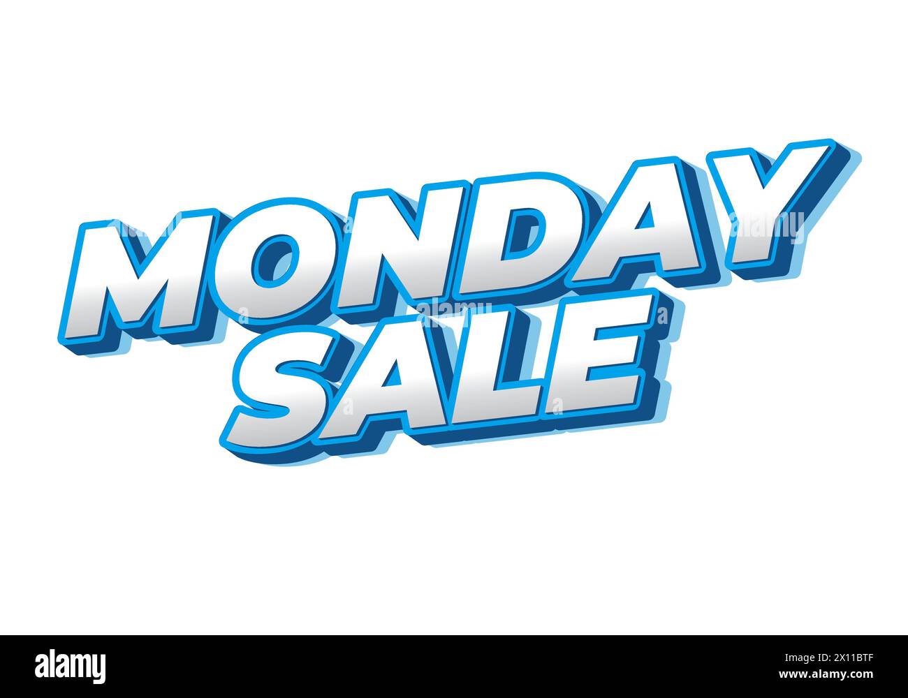 Monday sale. Text effect design in 3D style with eye catching colors ...