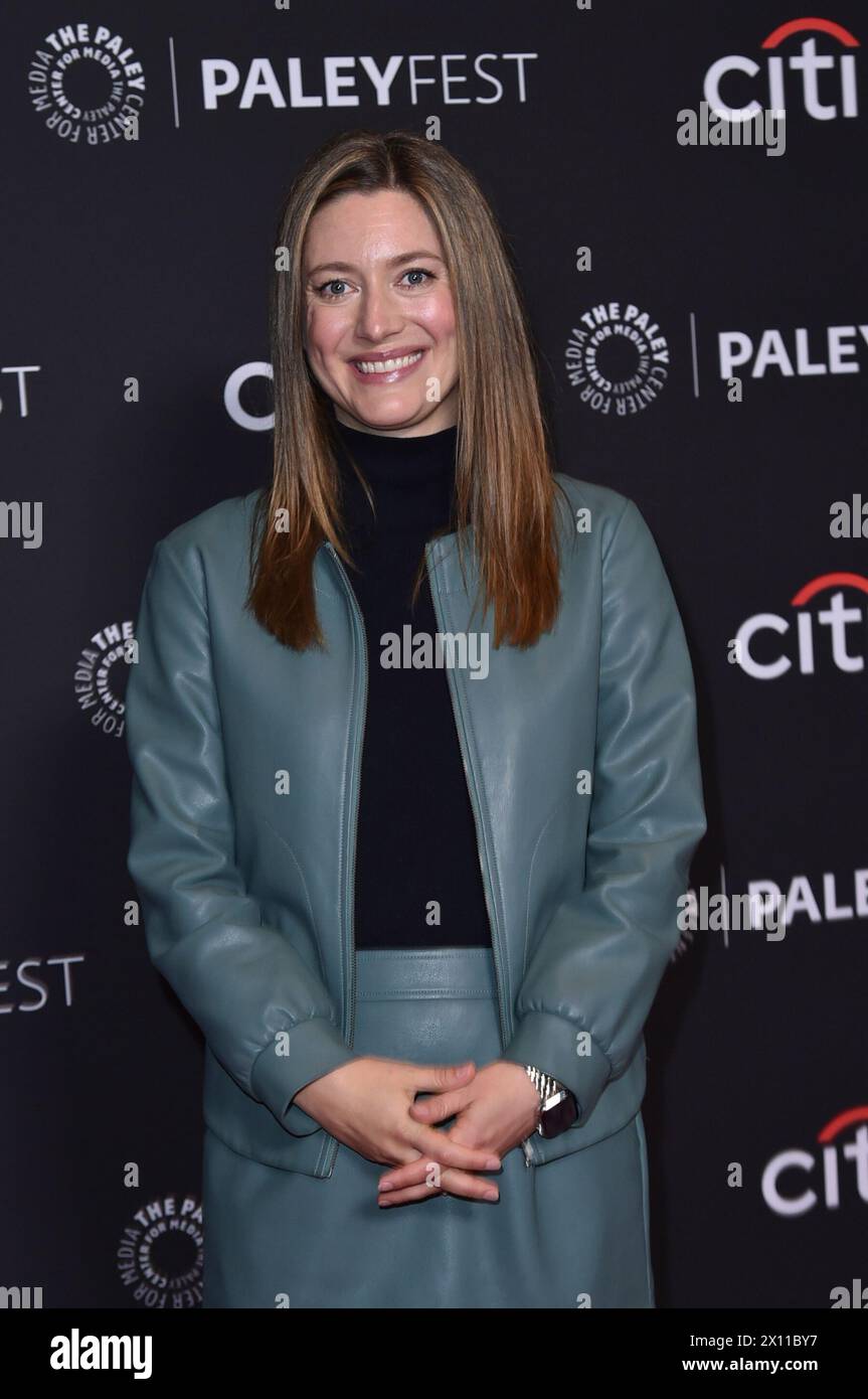 Zoe Perry arrives at a screening of "Young Sheldon" during PaleyFest on ...