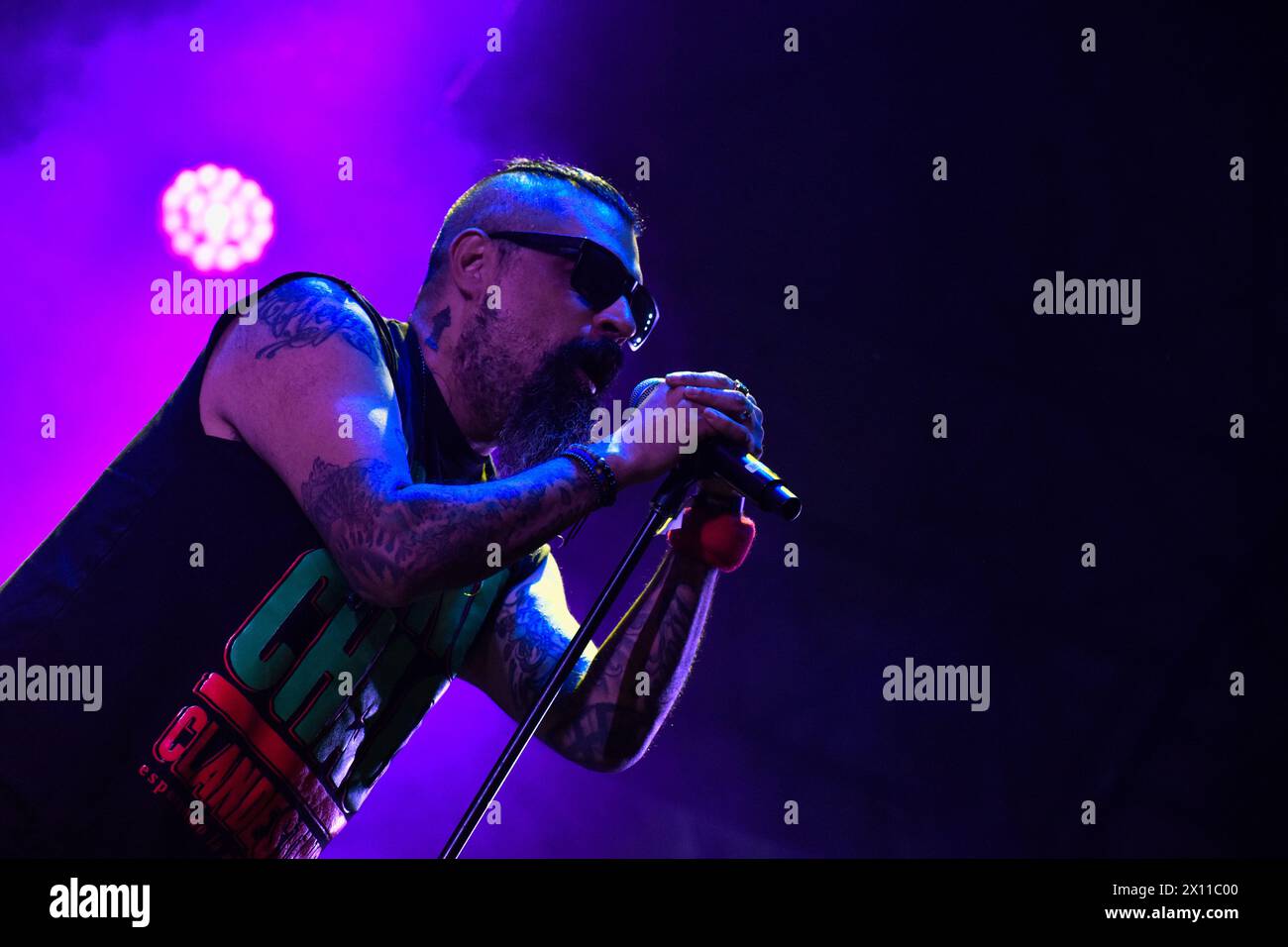 Bogota, Colombia. 12th Apr, 2024. Panteon Rococo plays during the Paz ...