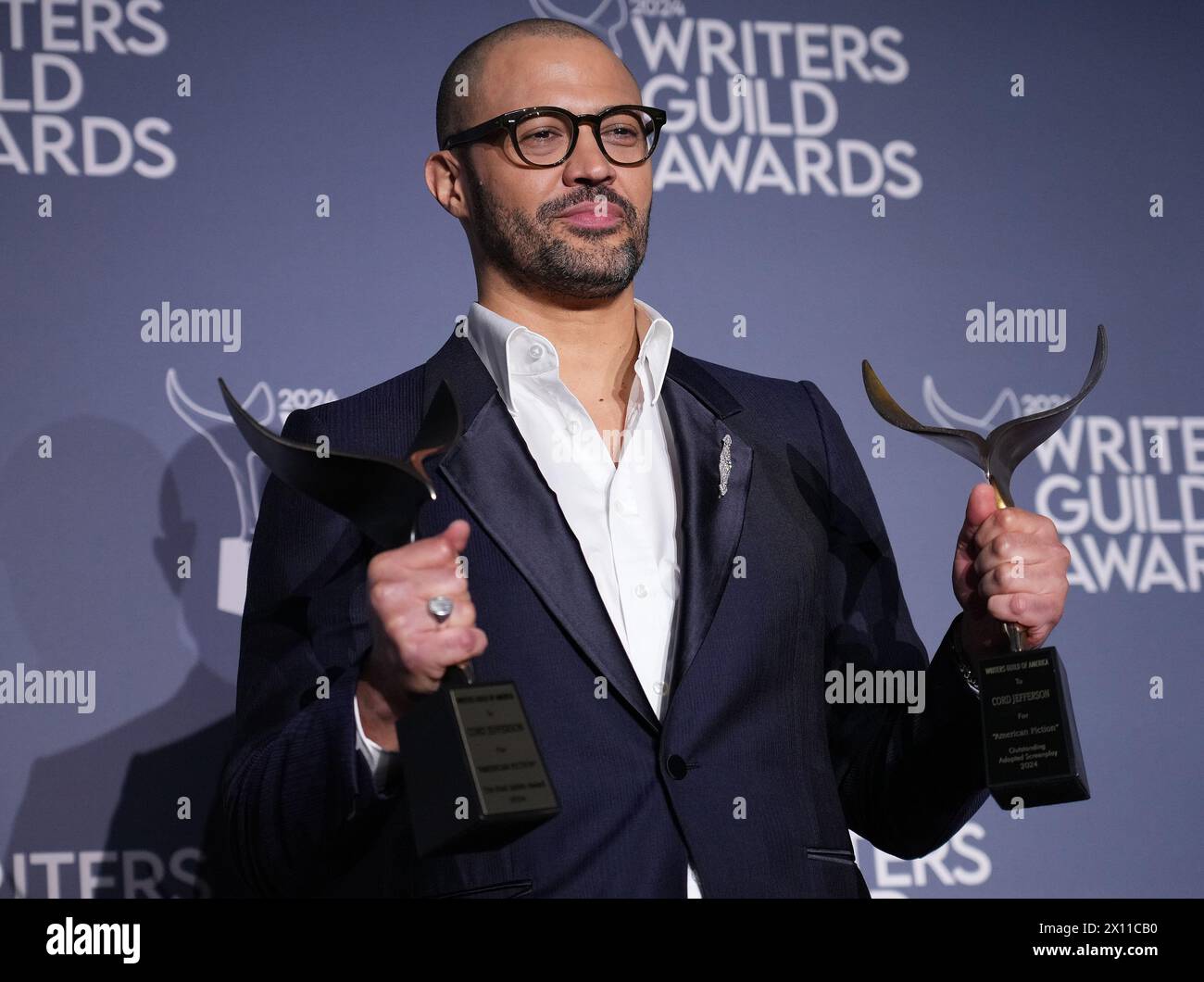 Los Angeles, USA. 14th Apr, 2024. Cord Jefferson, winner of the "Paul ...