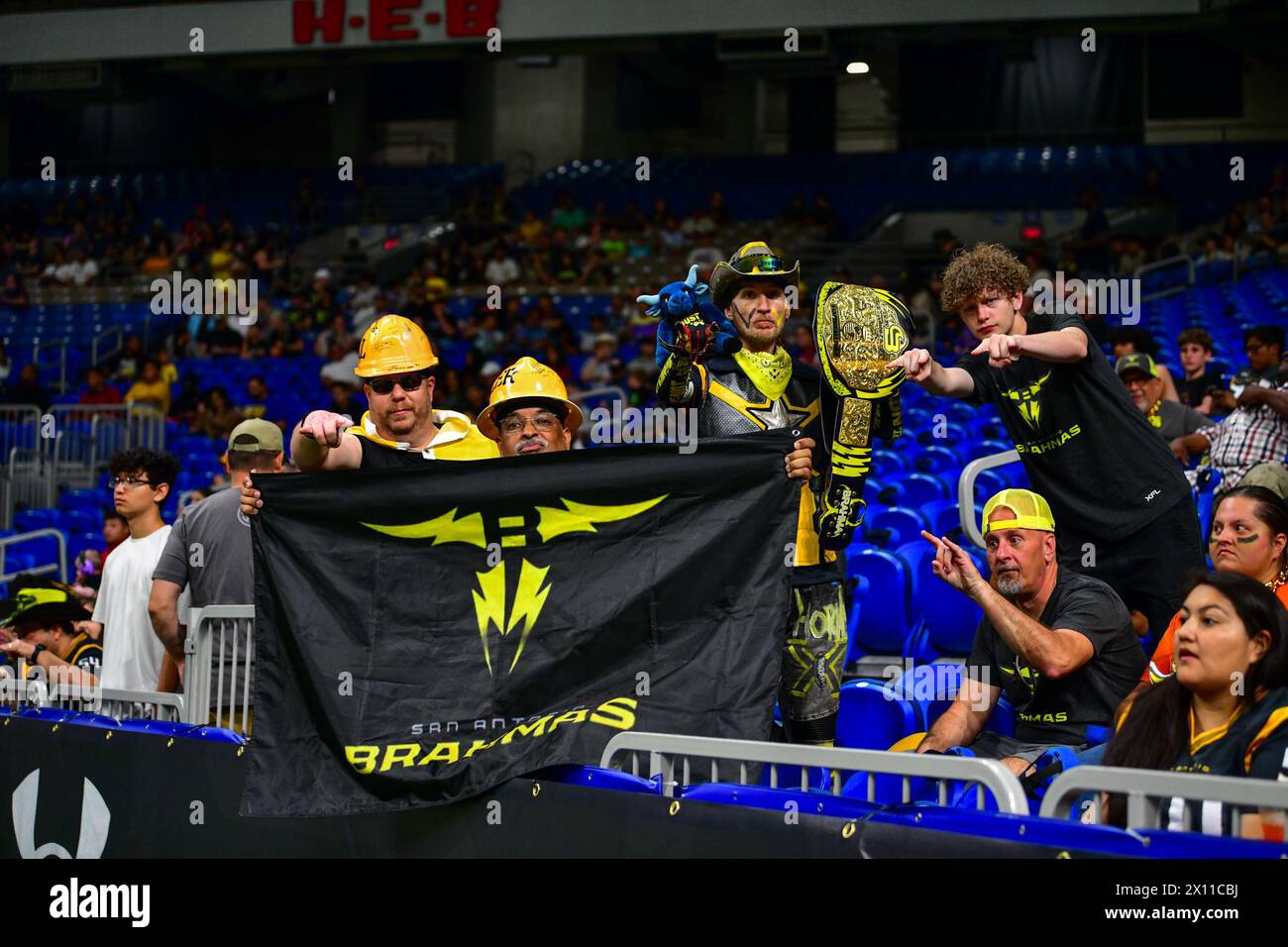 San Antonio, Texas, USA. 14th Apr, 2024. SA Brahmas fans in the ...