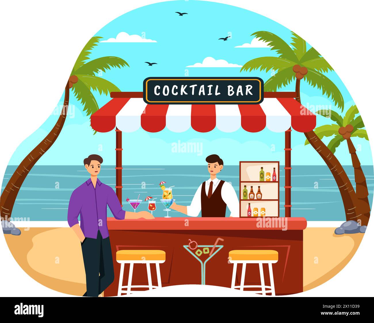 Bartender in nightclub Cut Out Stock Images & Pictures - Alamy
