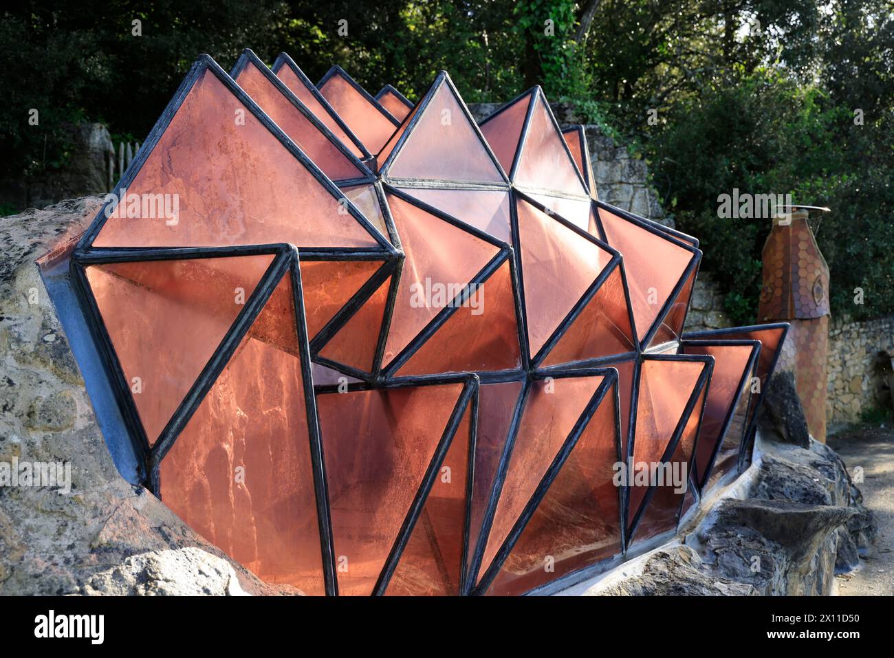 Contemporary troglodyte house at the top of the cliff near the Château ...