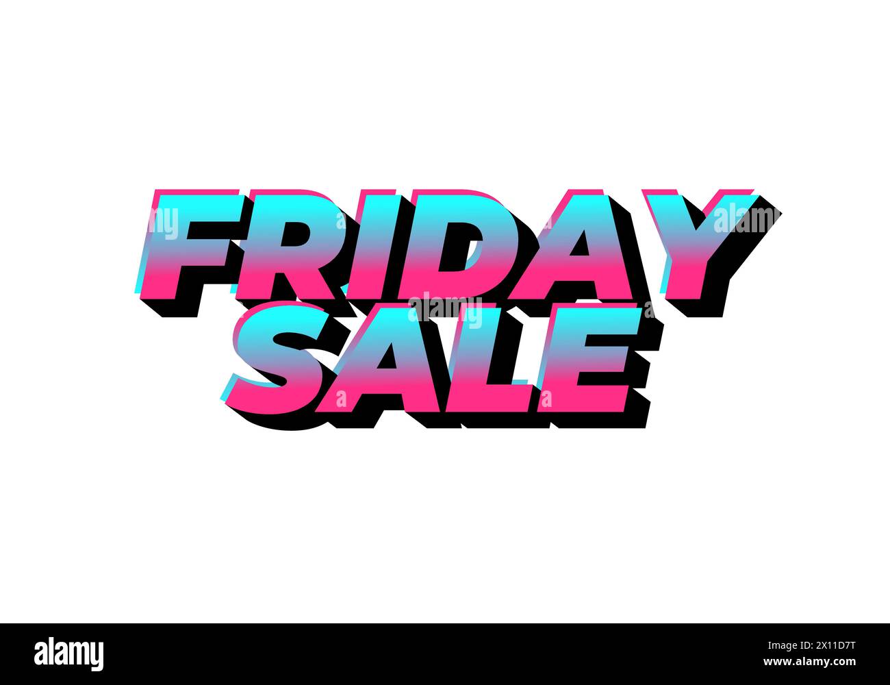 Friday sale. Text effect design in 3D look with eye catching color ...