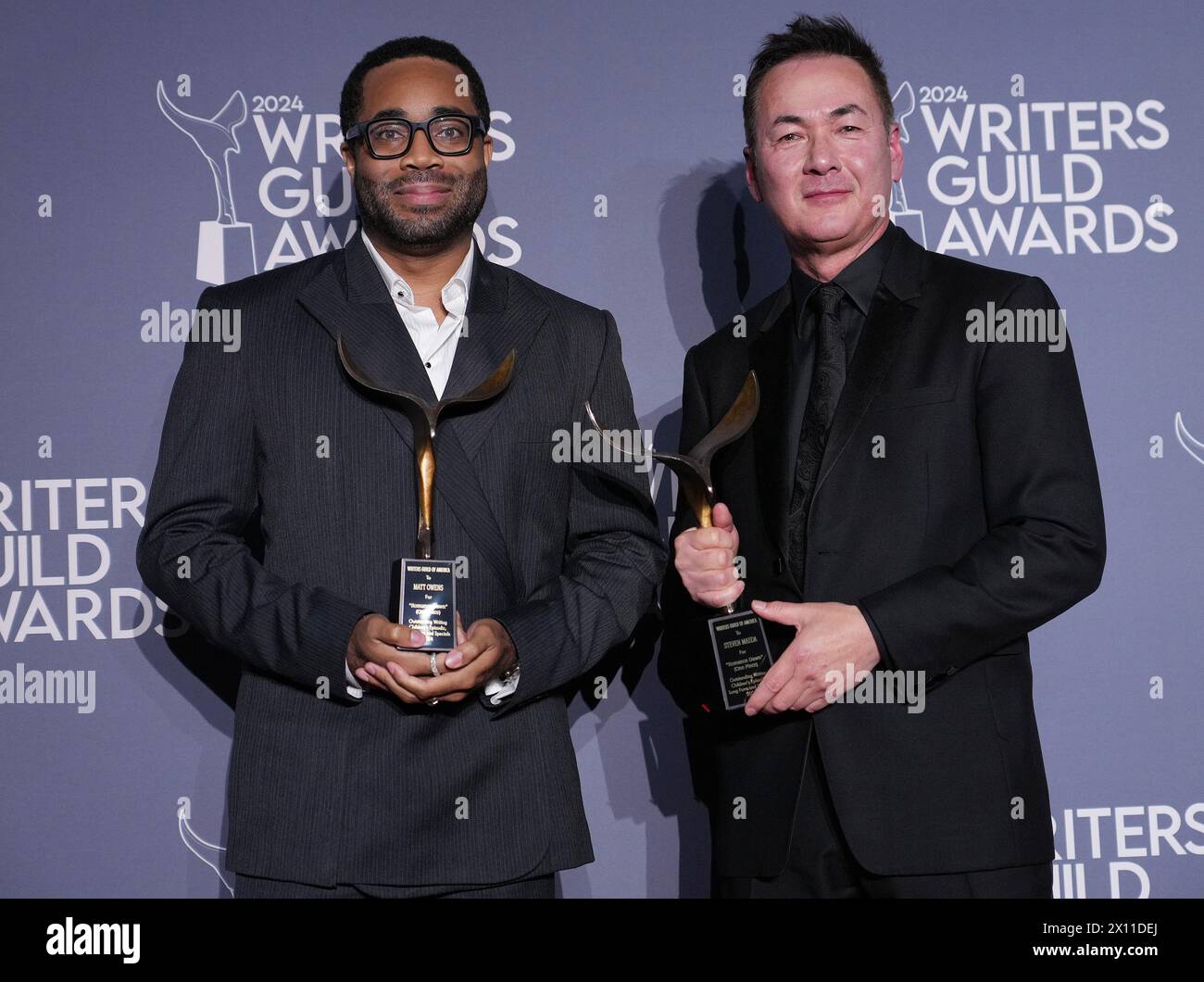Los Angeles, USA. 14th Apr, 2024. (L-R) Matt Owens and Steven Maeda ...