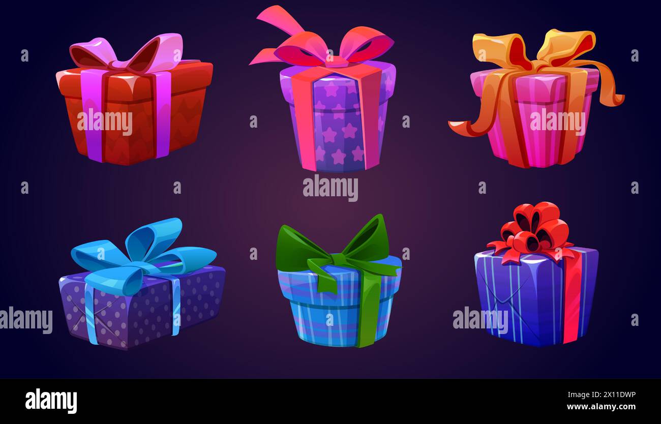 2d gift box hi-res stock photography and images - Alamy
