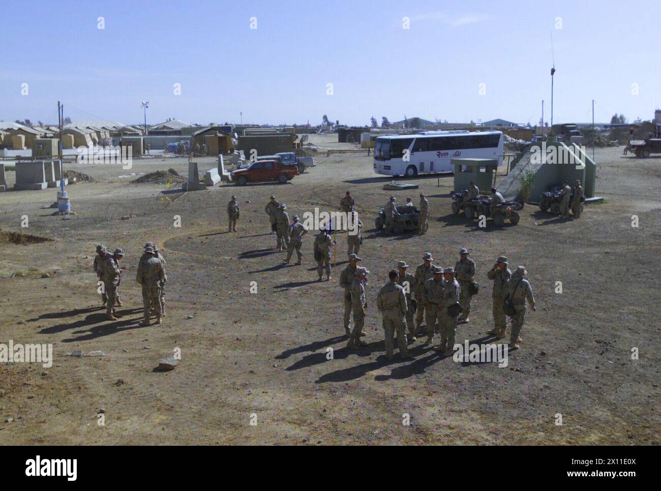 Soldiers of C Company, 2nd Battalion, 124th Infantry Regiment, with the ...
