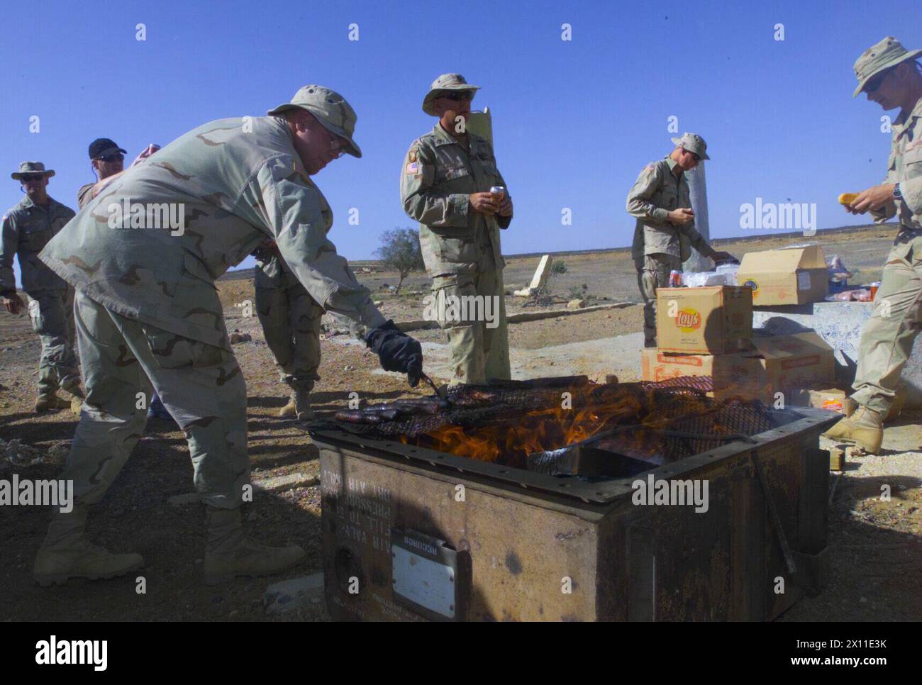 Soldiers of C Company, 2nd Battalion, 124th Infantry Regiment, with the ...